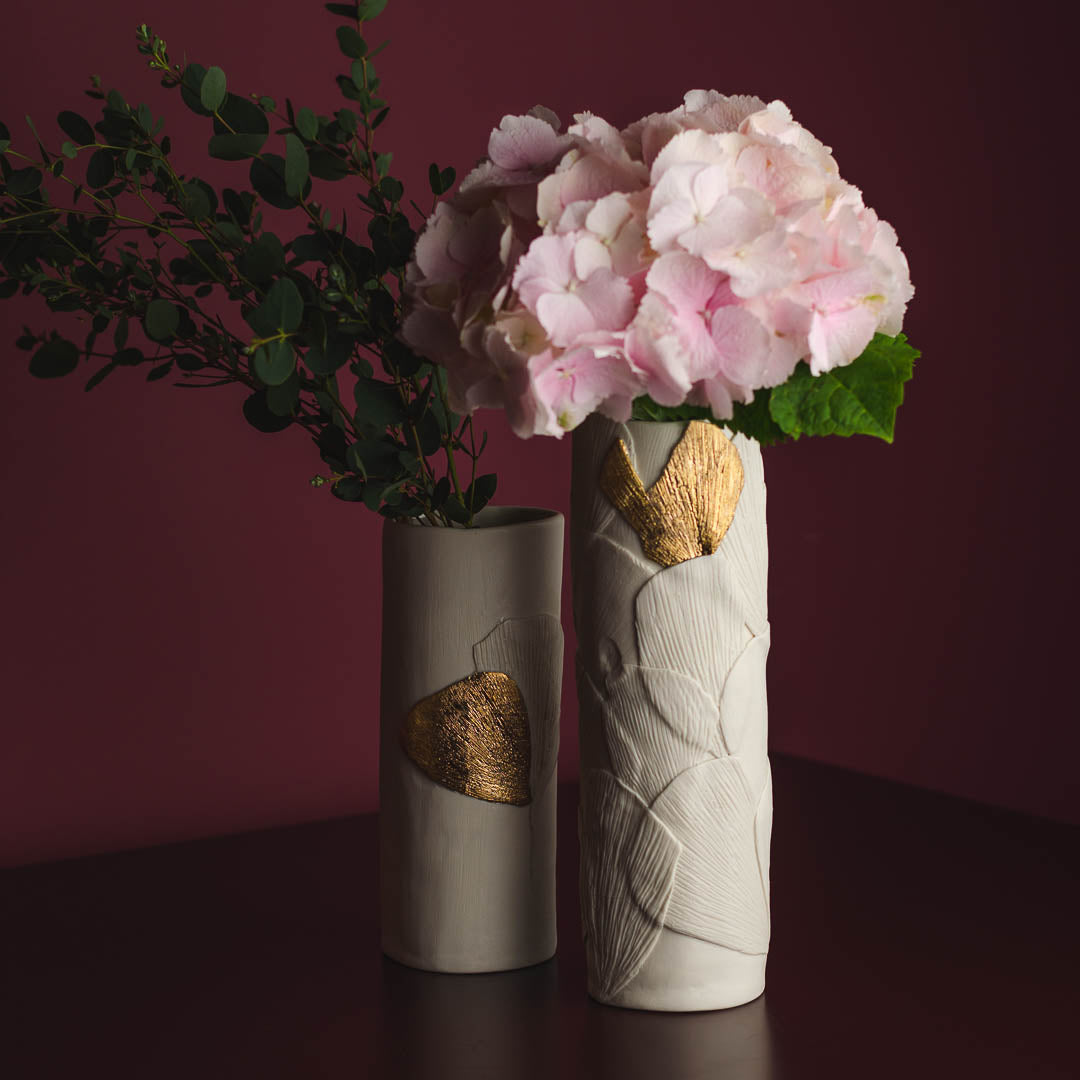 Vida Vase, white, three sizes - Boya Porcelain